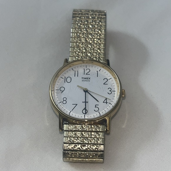 Timex | Accessories | Vintage Gold Band Timex Watch La Cell White Face ...